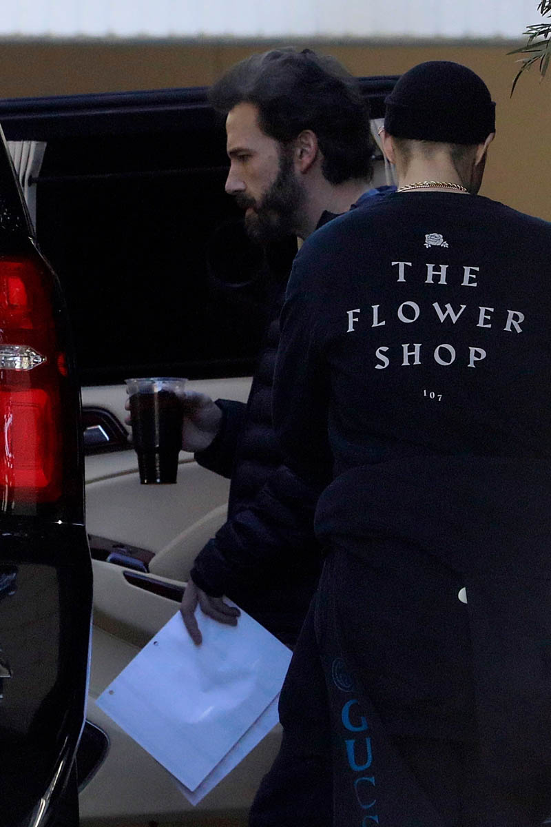 Ben Affleck debuts longer hair and beard as he heads out of town in LA
