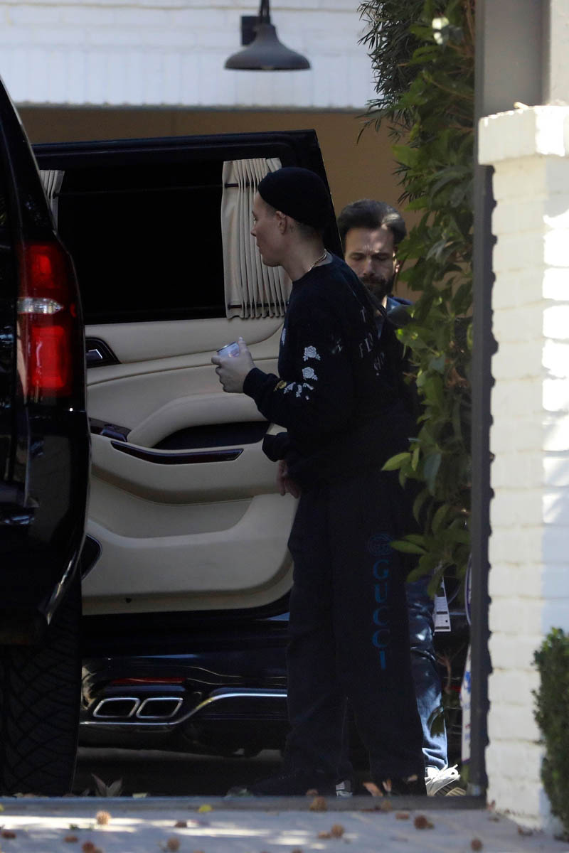 Ben Affleck debuts longer hair and beard as he heads out of town in LA
