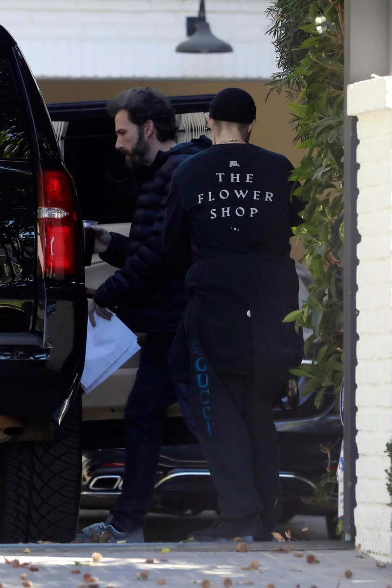 Ben Affleck debuts longer hair and beard as he heads out of town in LA