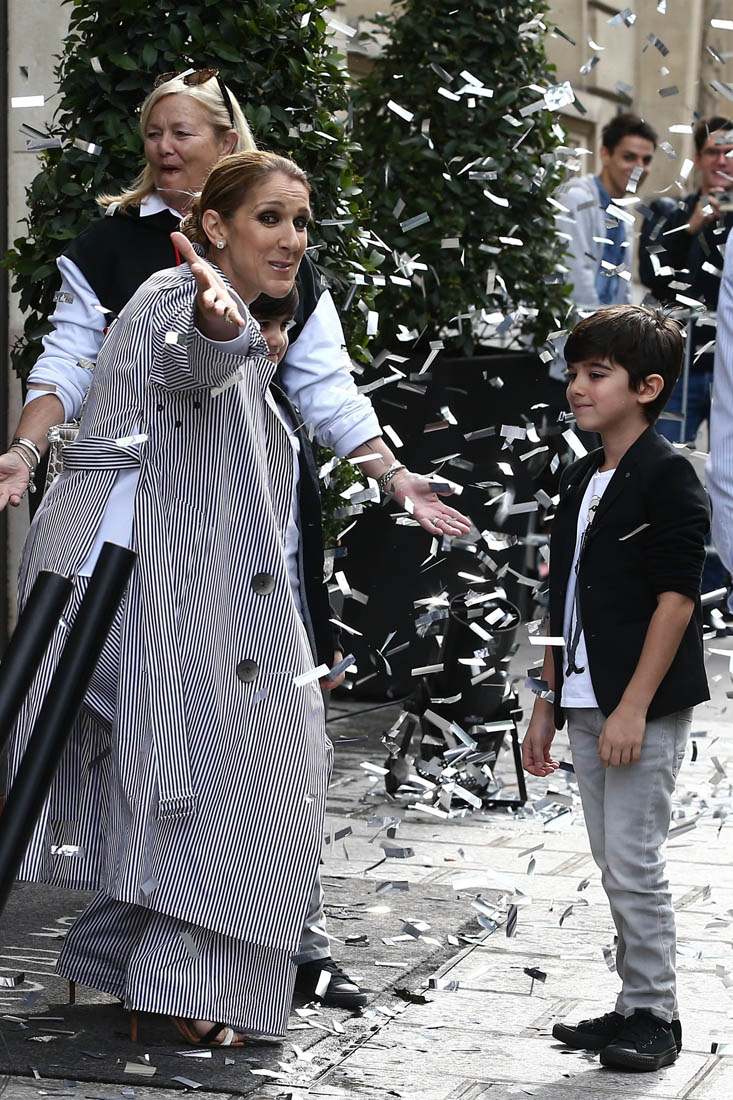 Celine Dion's Parisian send-off included confetti