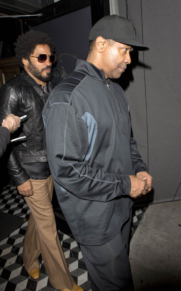 Denzel Washington and Lenny Kravitz celebrate Sidney Poitier's birthday ...