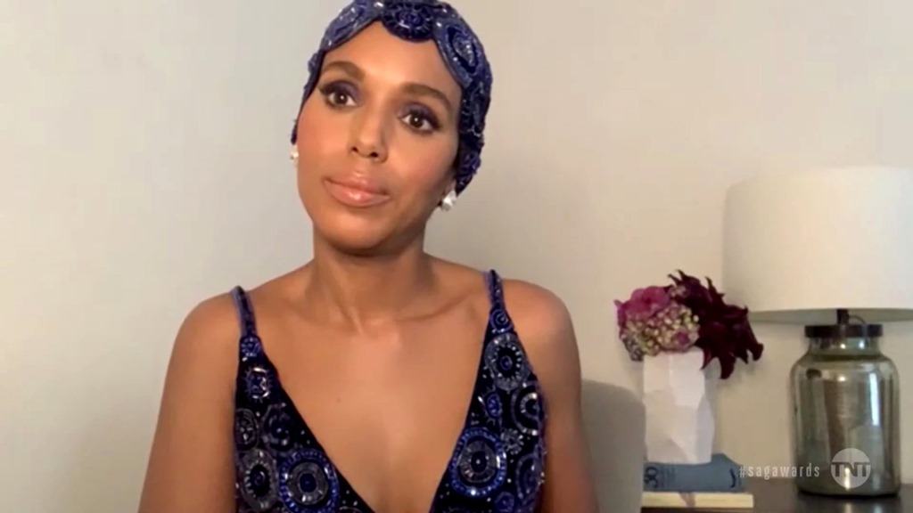 Kerry Washington, styled by Law Roach, was Best Dressed at this year's SAGs