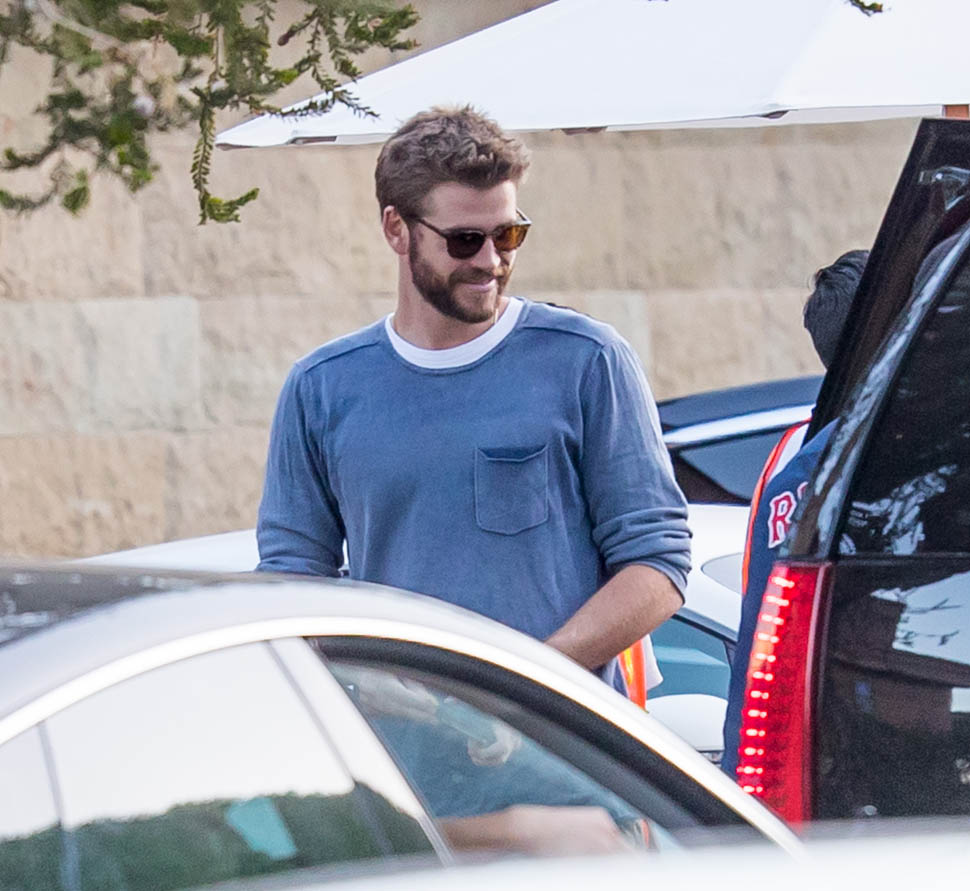 Miley Cyrus and Liam Hemsworth together at Soho House in Malibu on ...