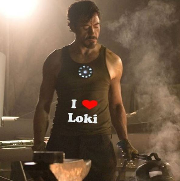 Robert Downey Jr. posts I Heart Loki photo on Instagram for Tom ...