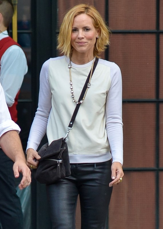 Maria Bello’s leather pants|Lainey Gossip Lifestyle