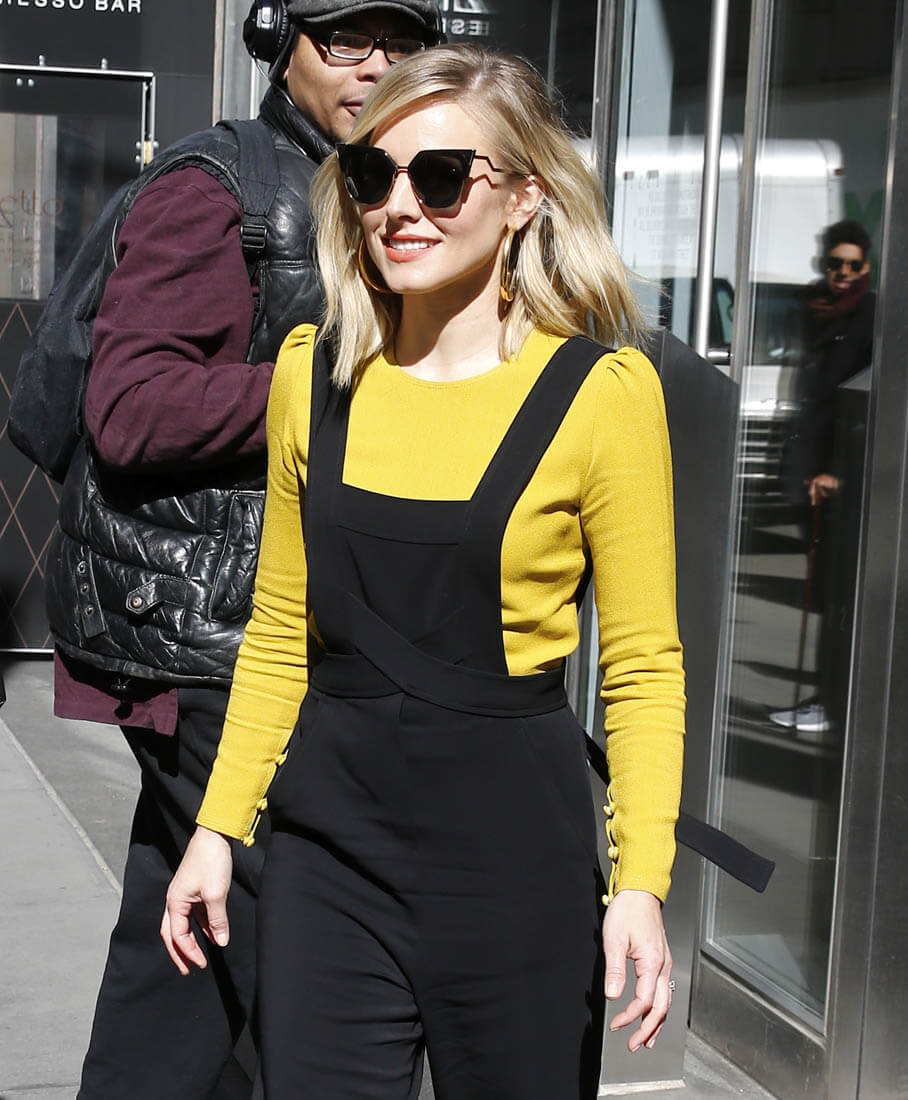 Kristen Bell's overalls|Lainey Gossip Lifestyle