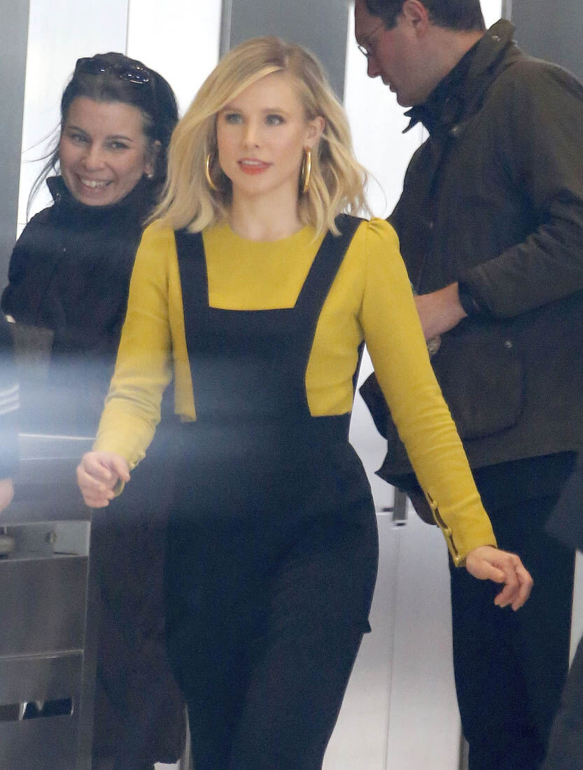 Kristen Bell's overalls|Lainey Gossip Lifestyle